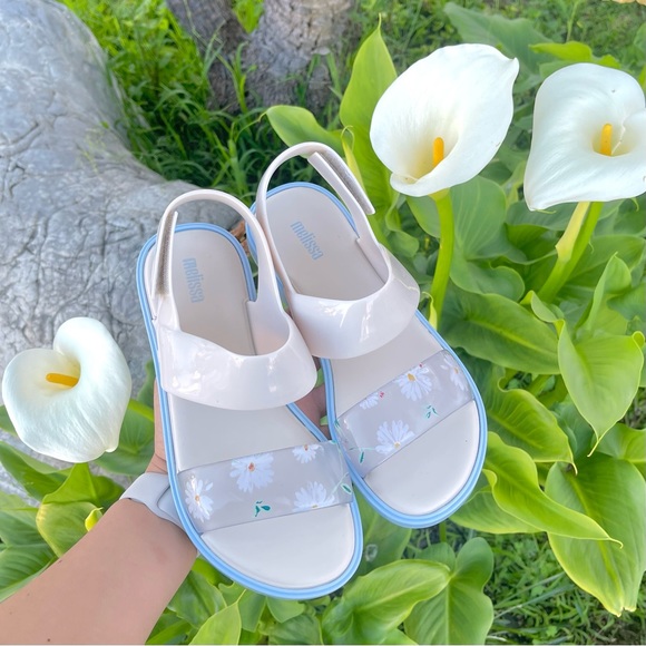 Melissa | Shoes | Melissa Bubble Pond Sandals In Cream White Baby Blue | Poshmark